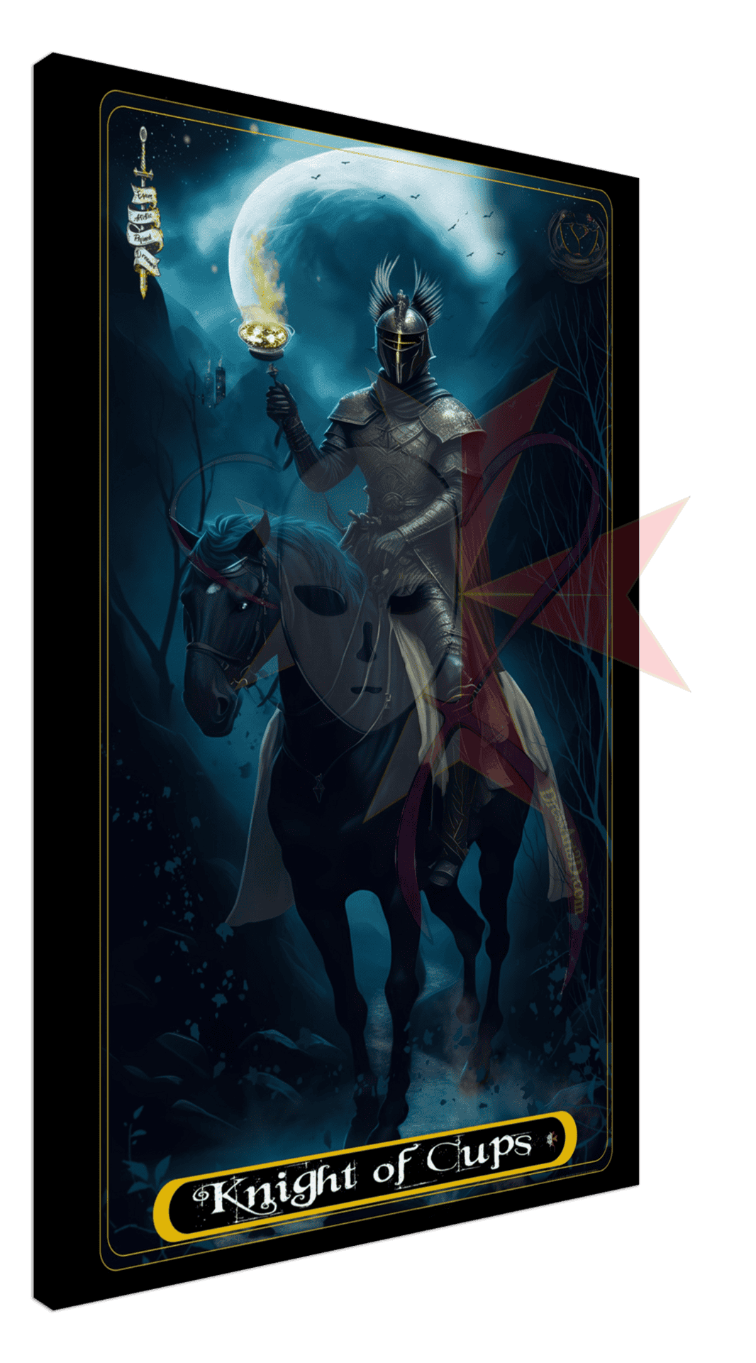 Tarot Knight Of Cups Canvas Dressart3d Tarot Knight Of Cups Canvas Dressart3d
